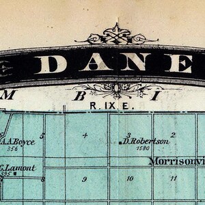 1878 Map of Dane County Wisconsin - Etsy