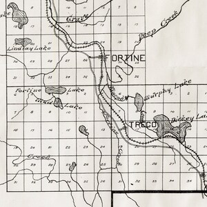 1910 Map of Lincoln County Montana - Etsy