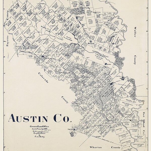 Map of Austin - Etsy