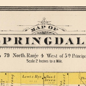 1885 Map of Springdale Township Cedar County Iowa - Etsy