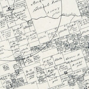 1879 Farm Line Map of Lampasas County Texas - Etsy