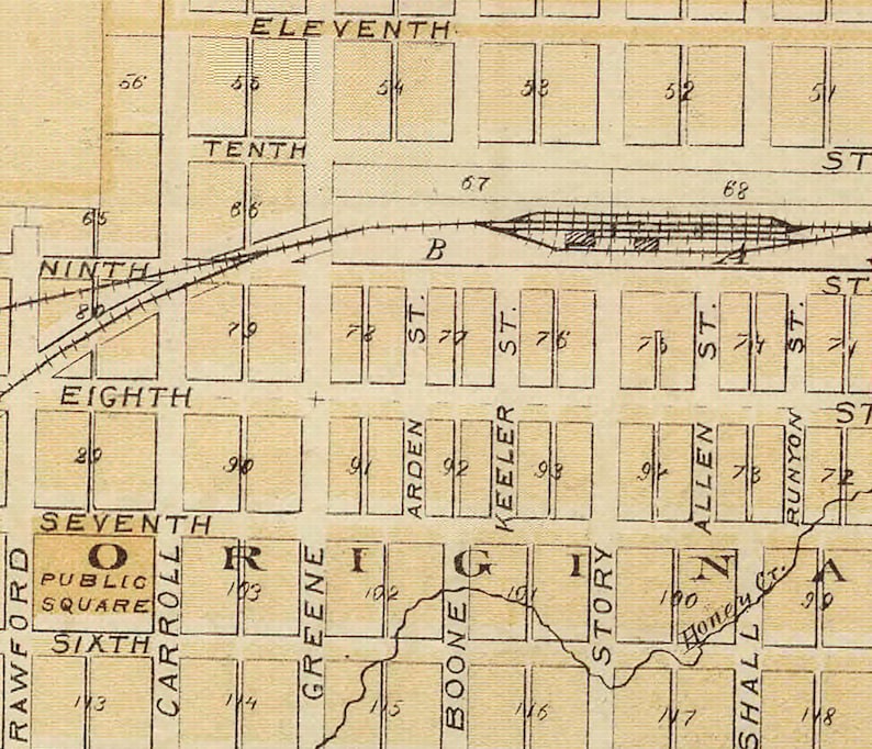 1875 Town Map of Boone Boone County Iowa - Etsy