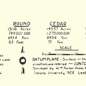 1925 Map of Tri-lakes Whitley County Indiana - Etsy