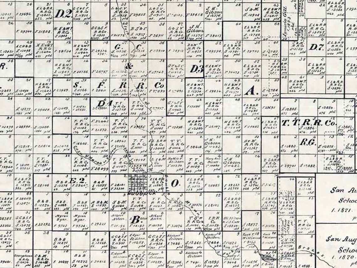 1892 Farm Line Map of Lubbock County Texas - Etsy