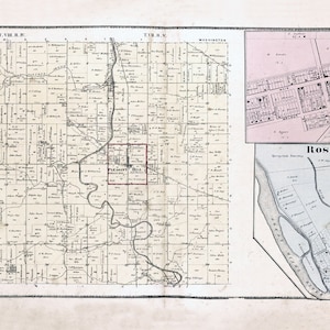1871 Map of Newton Township Miami County Ohio - Etsy