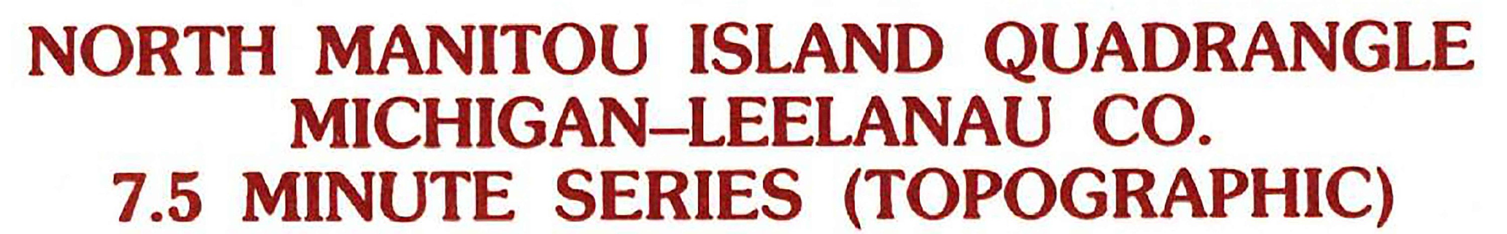 1997 Topo Map of North Manitou Island Michigan Quadrangle - Etsy