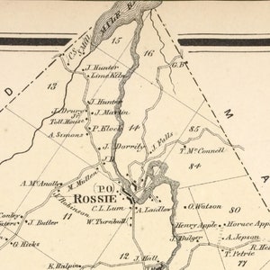 1865 Map of Rossie Township Saint Lawrence County New York - Etsy