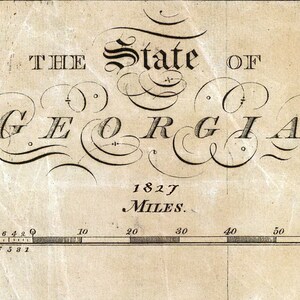 1827 Map of Georgia - Etsy