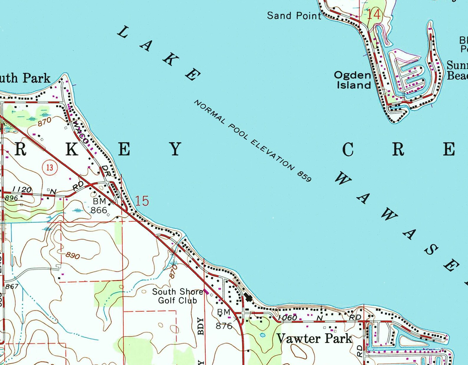 1994 Map of Lake Wawasee Kosciusko County Indiana - Etsy