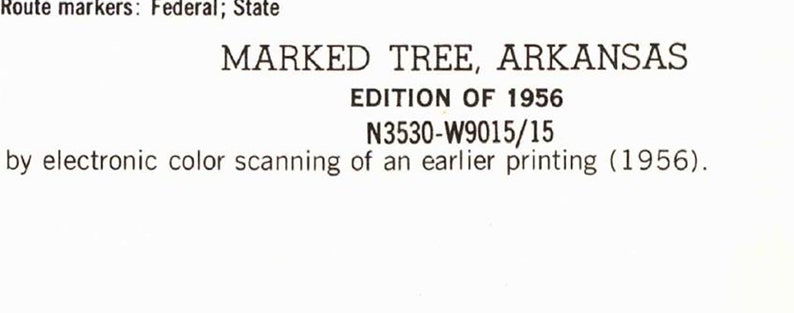 1956 Topo Map of Marked Tree Arkansas St Francis Sunk Lands - Etsy