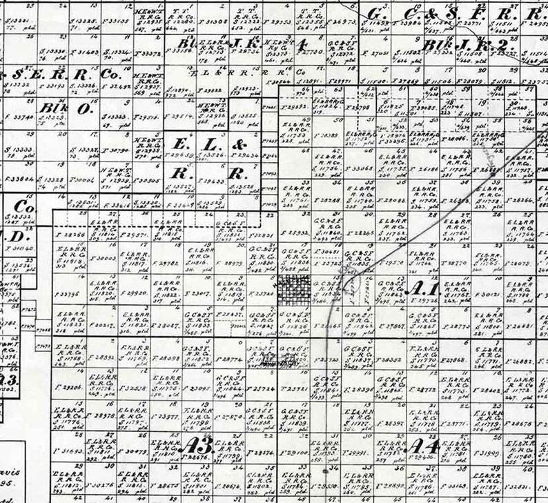 1892 Farm Line Map of Hale County Texas | Etsy