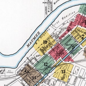 1899 Town Map of Defiance Ohio - Etsy