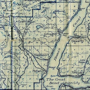 1917 Map of Mason County Washington - Etsy