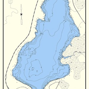 1974 Map of Chain Lake Oneida County Wisconsin - Etsy
