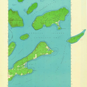 1964 Topo Map of Madeline Island Lake Superior Apostle Islands - Etsy