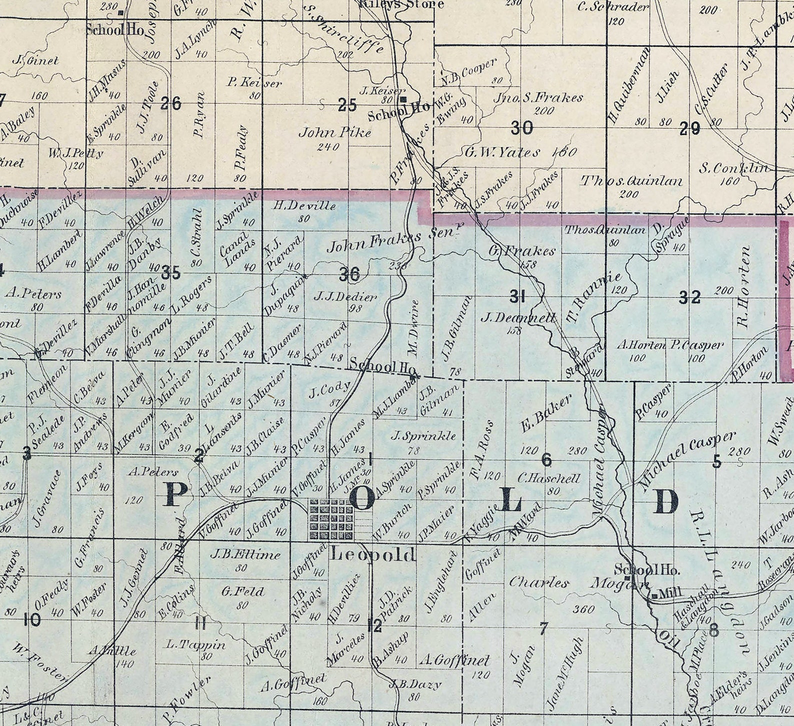 1861 Farm Line Map of Perry County Indiana | Etsy