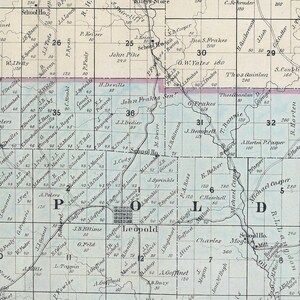 1861 Farm Line Map of Perry County Indiana - Etsy