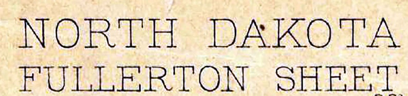 1894 Topo Map of Fullerton North Dakota - Etsy