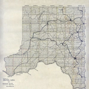 1896 Map of Whitman County Washington - Etsy