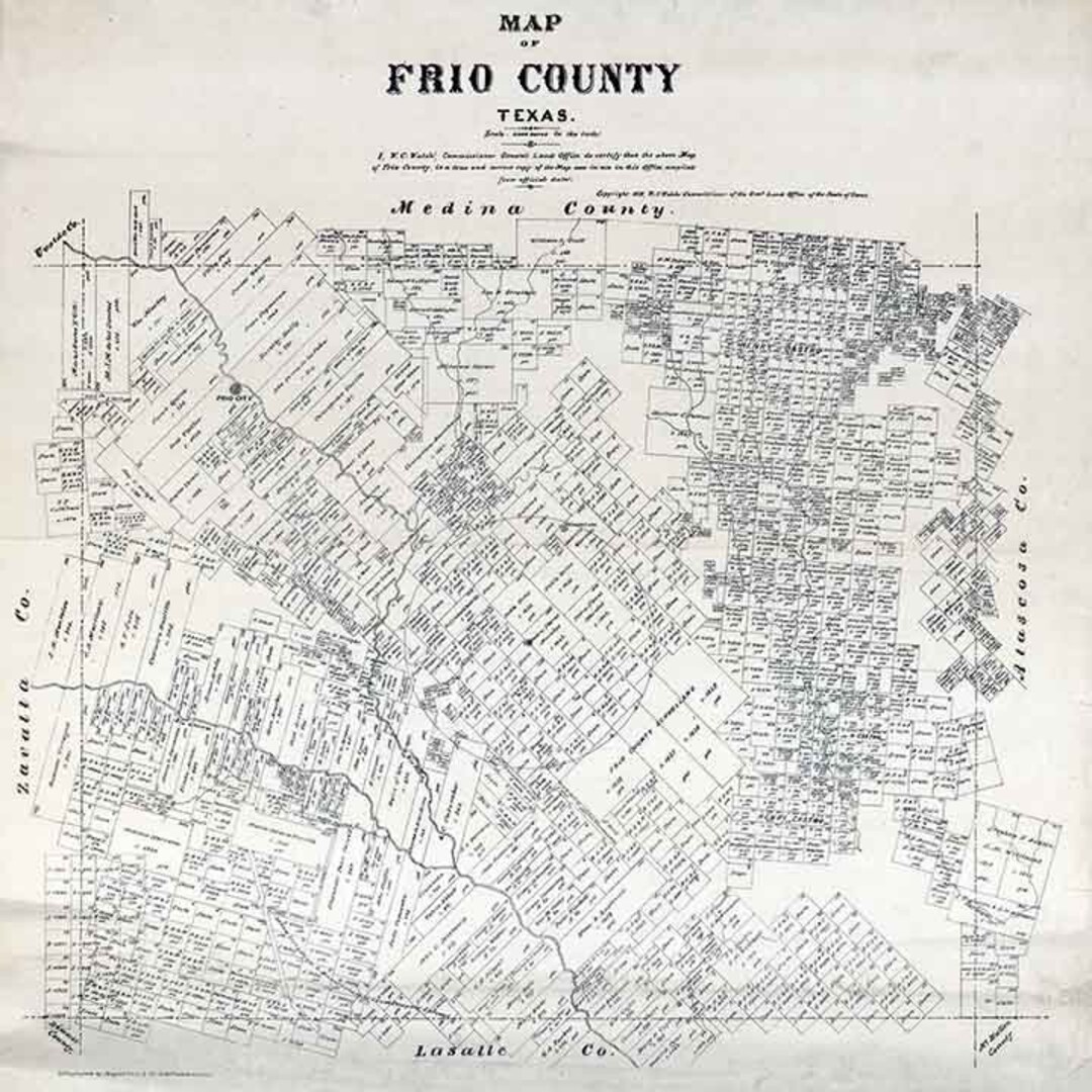 1879 Farm Line Map of Frio County Texas - Etsy