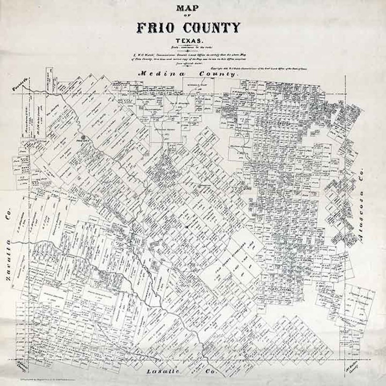 1879 Farm Line Map of Frio County Texas - Etsy