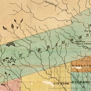 1845 Map of Iowa - Etsy