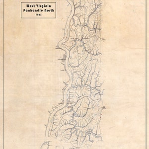 1865 Map of the West Virginia Panhandle North - Etsy