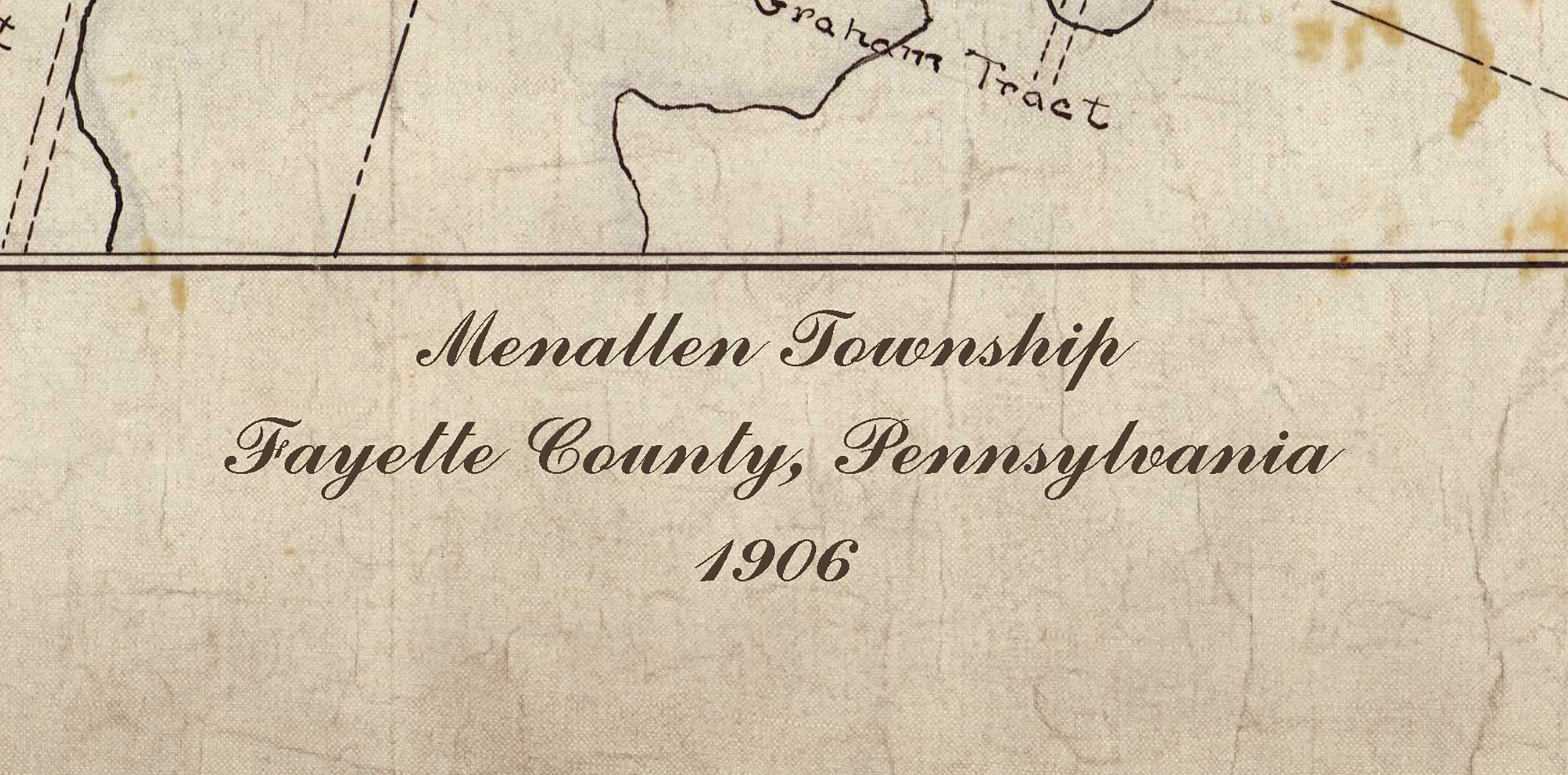 1906 Farm Line Map of Menallen Township Fayette County Pa - Etsy Hong Kong