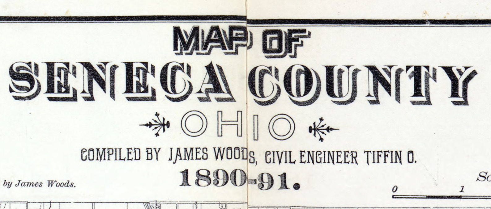 1891 Farm Line Map of Seneca County Ohio Tiffin - Etsy
