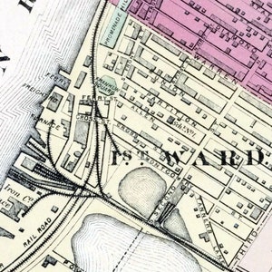 1873 Map of Hudson Columbia County New York - Etsy