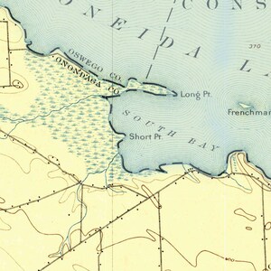 1895 Map of Oneida Lake New York - Etsy