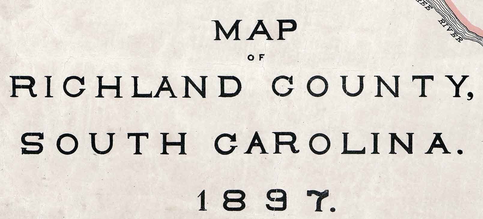 1897 Map of Richland County South Carolina - Etsy