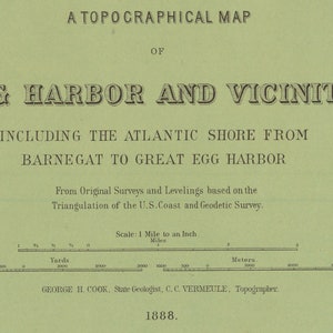 1888 Map of Egg Harbor New Jersey - Etsy