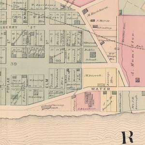 1876 Town Map of Bridgewater Beaver County Pennsylvania - Etsy