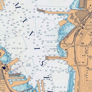 1904 Nautical Map of Manistee Harbor Manistee County Michigan - Etsy