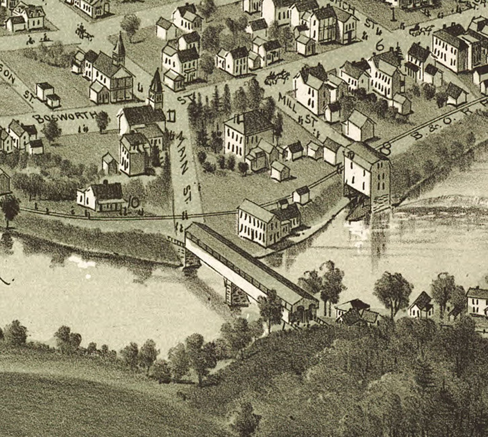 1897 Panoramic Map of Philippi West Virginia | Etsy