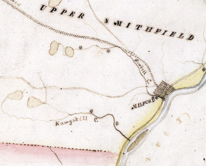 1817 Map of Wayne and Pike County Pennsylvania - Etsy
