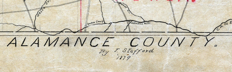 1879 Map of Alamance County North Carolina - Etsy