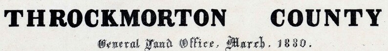 1880 Farm Line Map of Throckmorton County Texas - Etsy