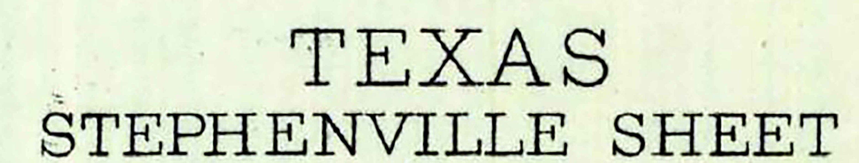1890 Topo Map of Stephenville Texas Erath Bosque - Etsy