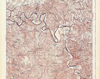 Barren River Map - Etsy