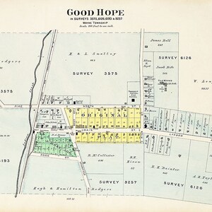 1913 Town Map of Good Hope Fayette County Ohio - Etsy