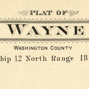 1915 Map of Wayne Township Washington County Wisconsin - Etsy