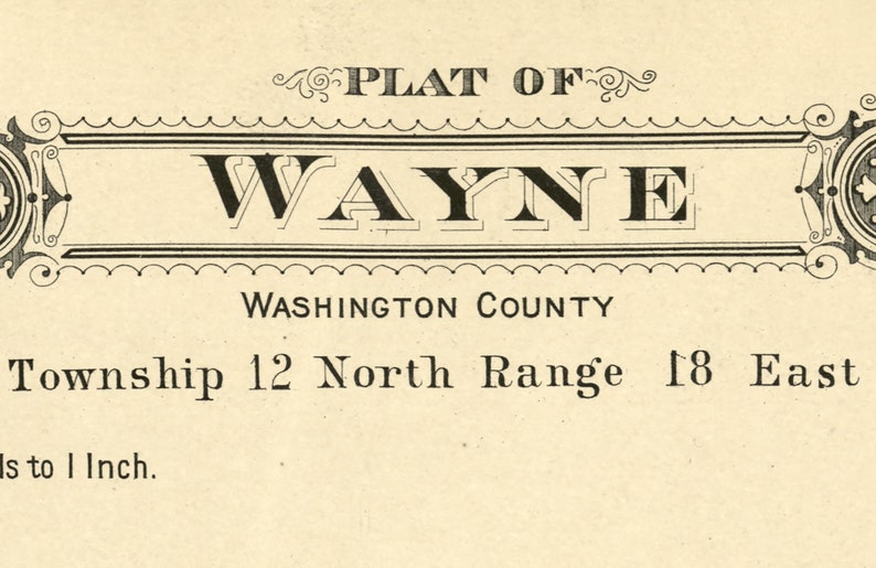 1915 Map of Wayne Township Washington County Wisconsin - Etsy