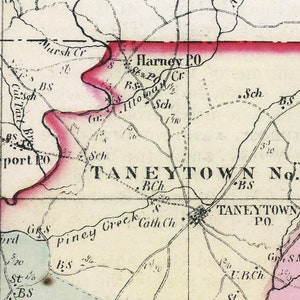 1866 Map of Carroll County Maryland - Etsy