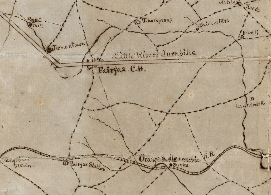 1861 Map of Fairfax County Virginia - Etsy