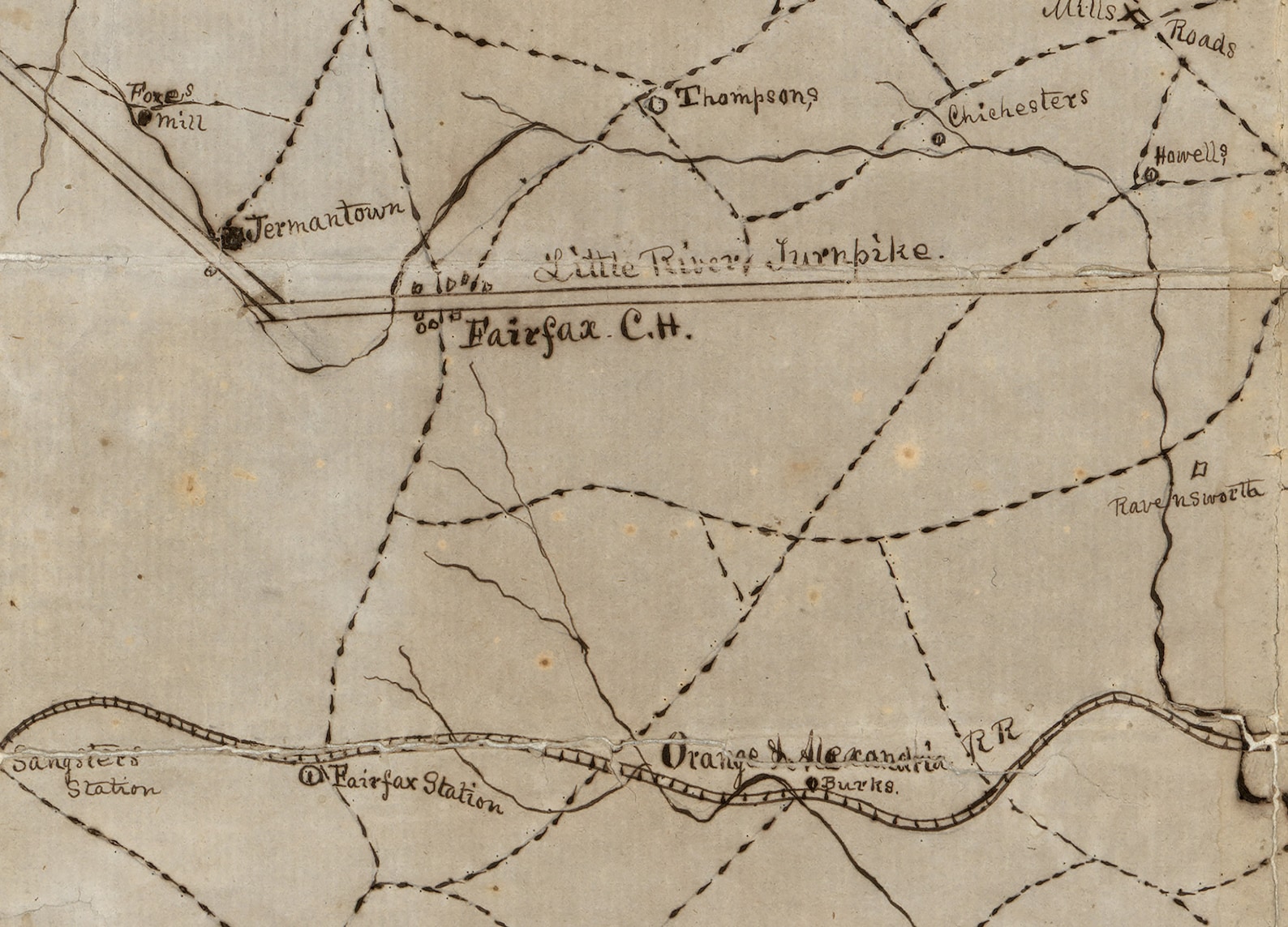 1861 Map of Fairfax County Virginia - Etsy