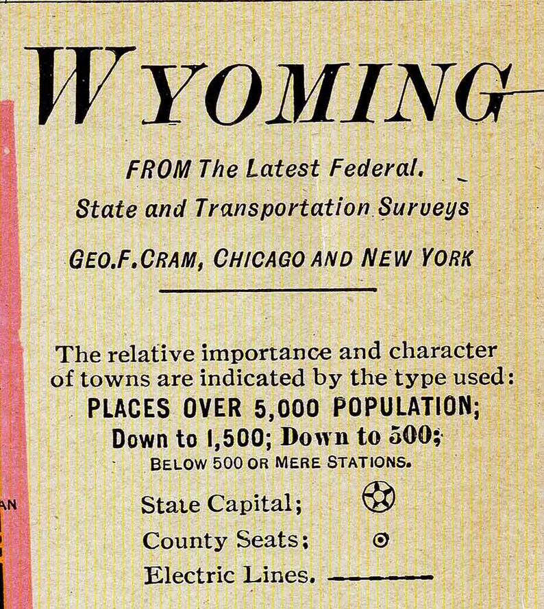 1800s County Map of Wyoming - Etsy