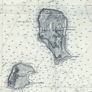 1896 Nautical Chart of Fox & Manitou Islands Group Lake Michigan - Etsy