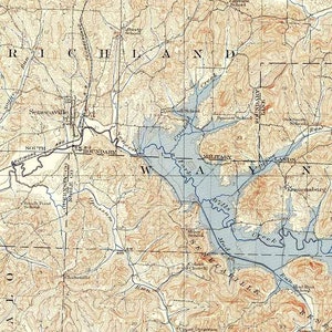 1909 Topo Map of Summerfield Ohio Quadrangle Senecaville Lake - Etsy